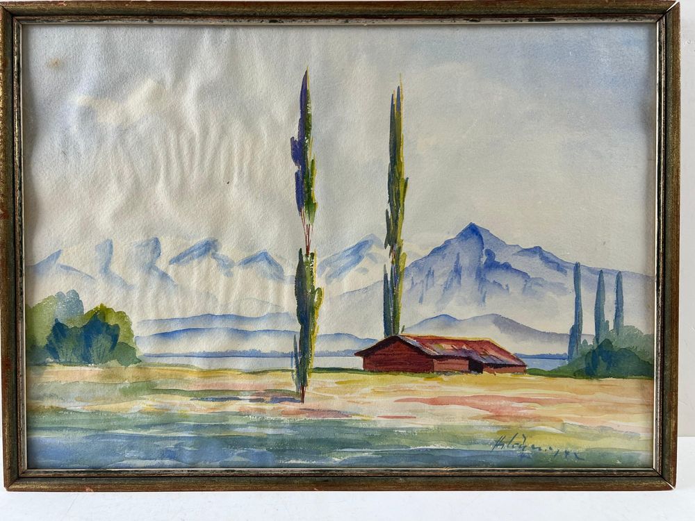 Landschaft Aquarell Signiert. | Kaufen auf Ricardo