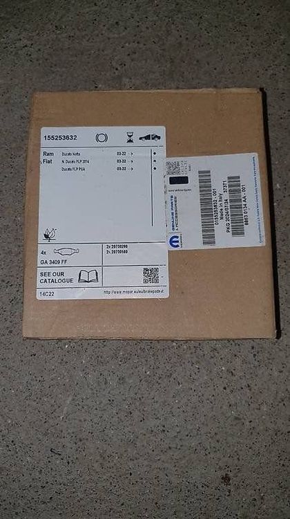 Vordere Bremsbeläge Jeep Compass 2017-2022 (Neu und originalverpackt ...