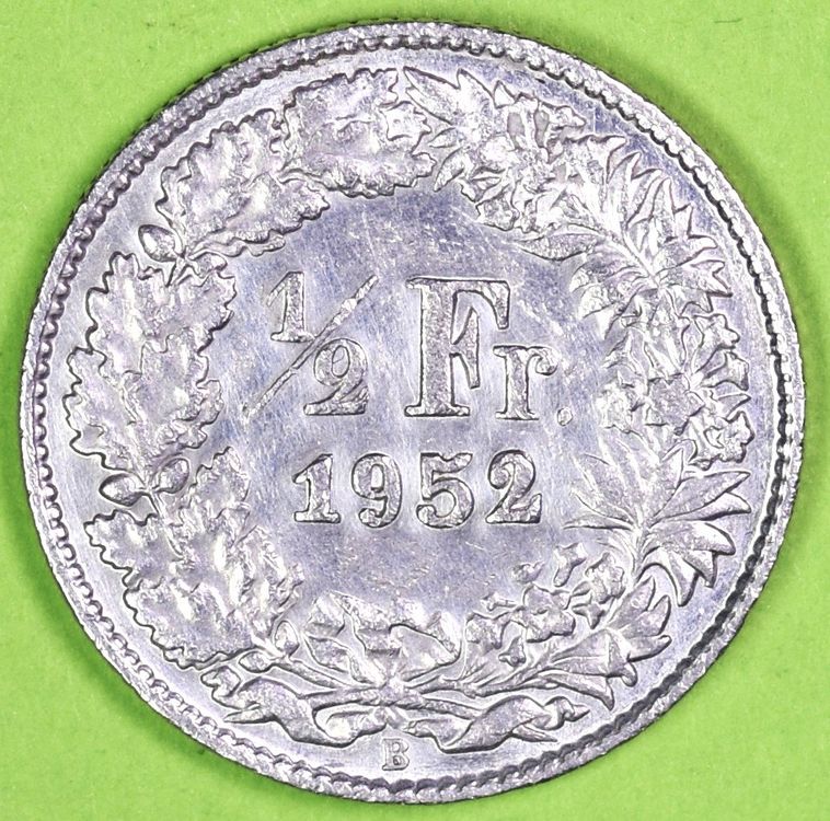 1952 / FR. 0.50 - MÜNZE, natürlich noch in SILBER ! | Kaufen auf Ricardo