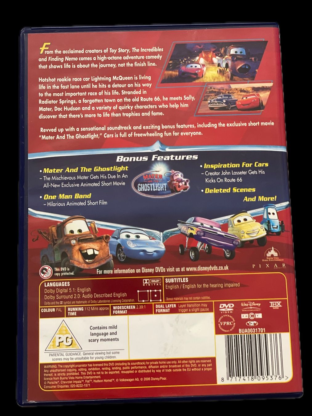 Disney Pixar Cars - Kids DVD English - Top Zustand (Gebraucht) in Muri ...