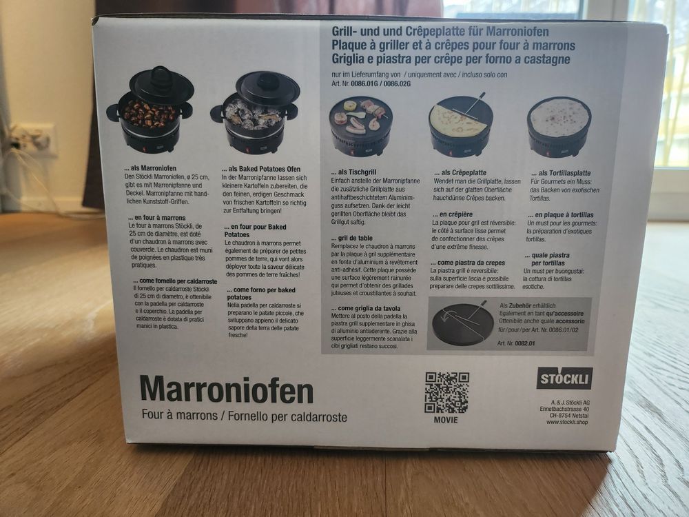 stöckli marroniofen mit grill- und crêpeplatte (Neu und ...