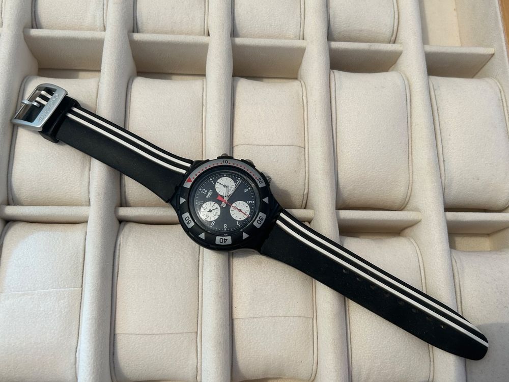 Montre Swatch chronographe 43mm fonctionne 1998 (Gebraucht) in Delemont ...