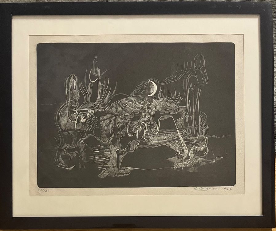 Serge Brignoni (1903-2002) Lithographie, Handsigniert (Gebraucht) in ...