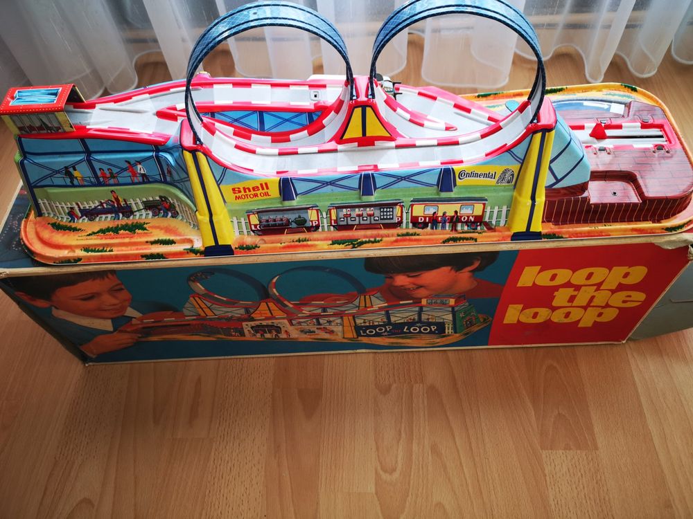 Rennbahn Technofix Vintage Blechspielauto 60 er loop the loo (Gebraucht ...