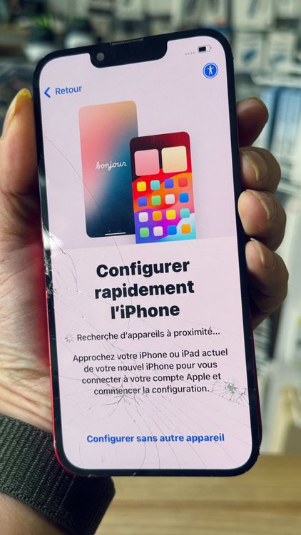Écran original d iPhone 13 vitres fissuré tactile fonctionne (Gebraucht ...