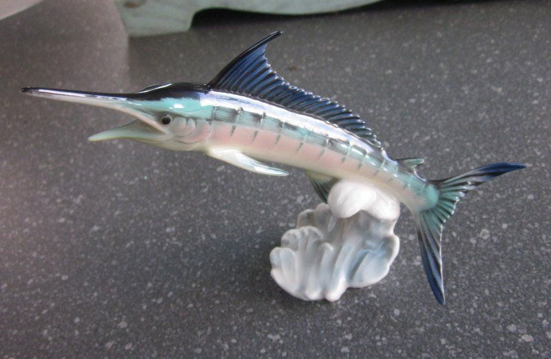 Hutschenreuther Porzellan-Figur Schwertfisch, G. Granget | Kaufen auf ...