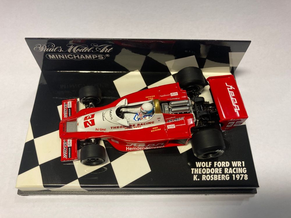 1:43 Minichamps Theodore Wolf WR1 1978 Rosberg (Gebraucht) in ...