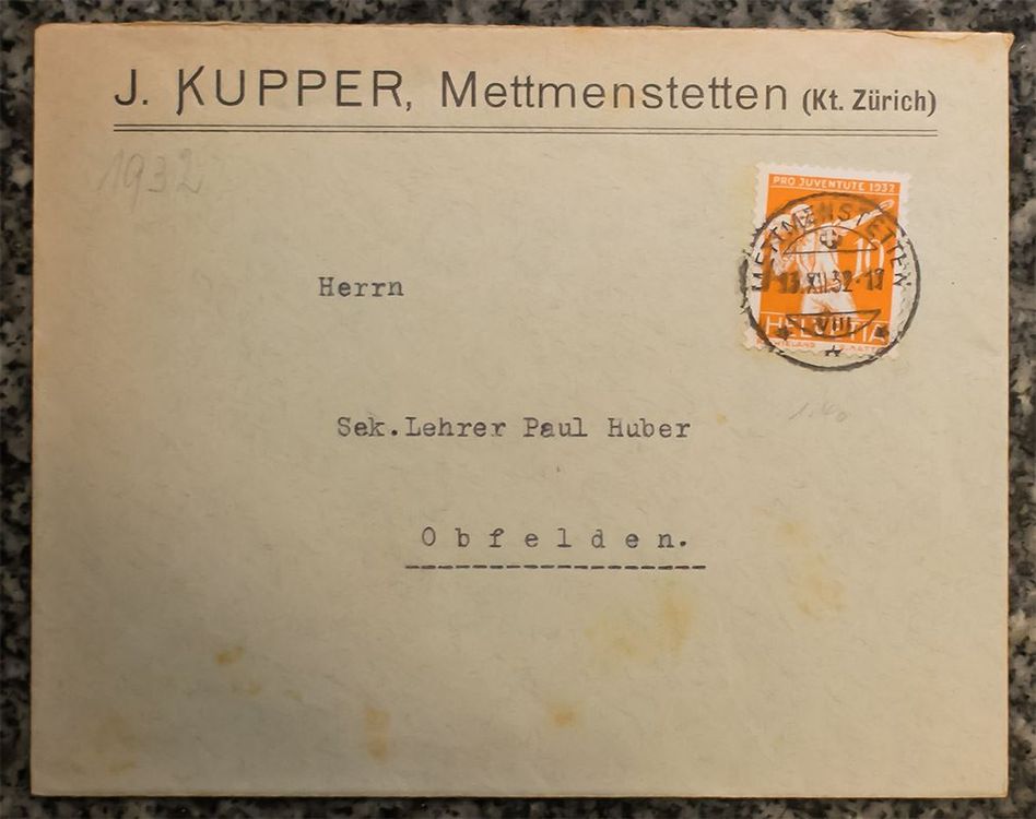 J. Kupper, Mettmenstetten (Gebraucht) in Neuchâtel für CHF 3 – mit Lieferung auf Ricardo kaufen