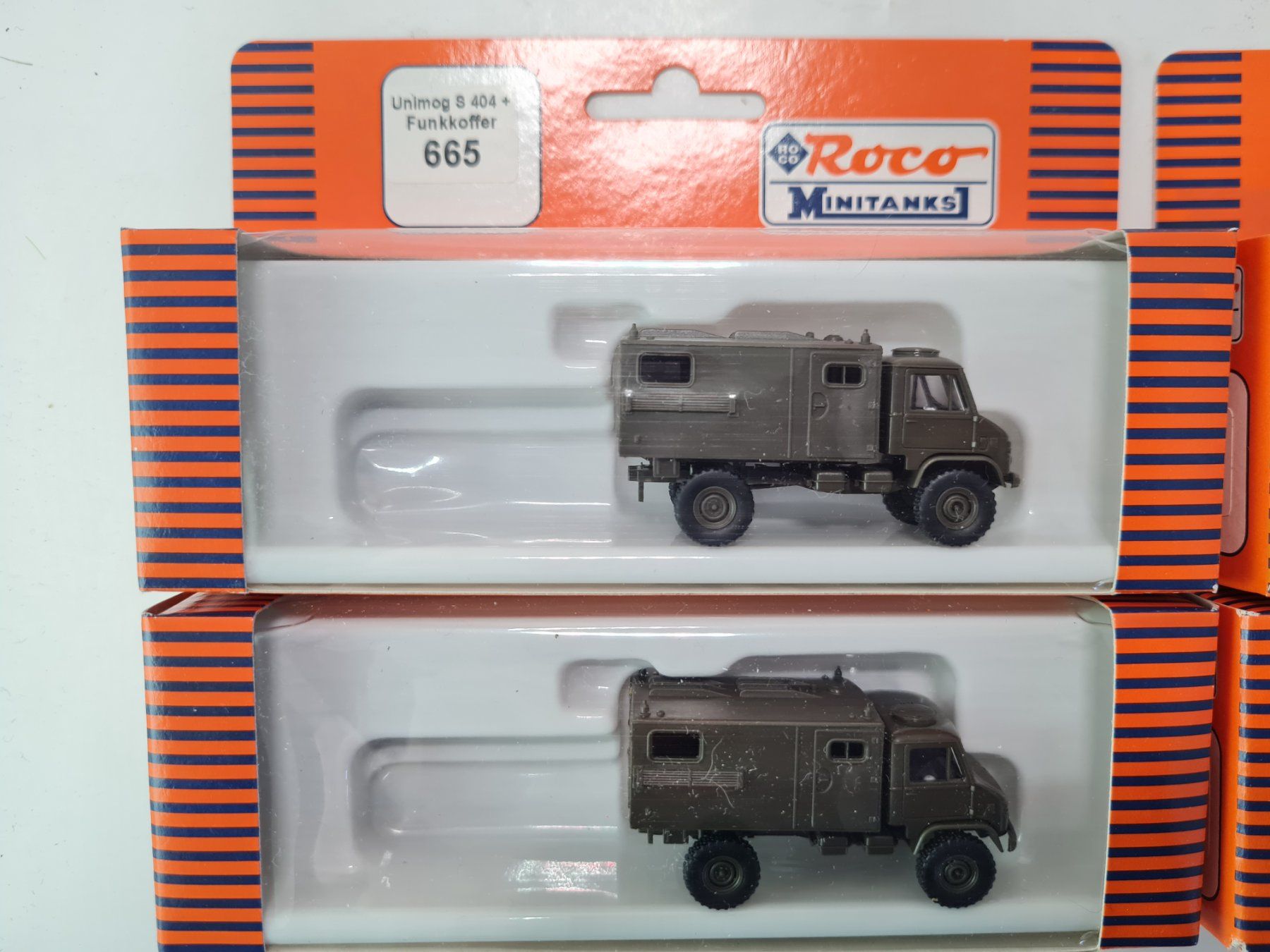 ROCO Minitanks 665 Unimog S 404 + Funkkoffer 4er Set H0 1:87 (Neu ...
