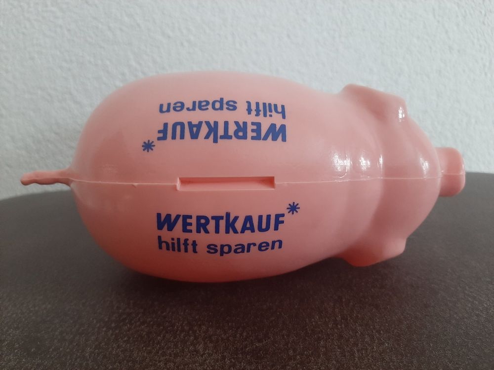Vintage rosa Sparschwein Spardose Sparkasse Werbung 70er ? (Gebraucht ...
