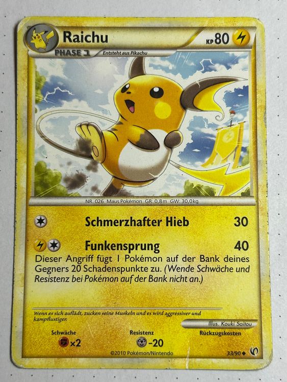 Raichu 33/90 - 2010 🇩🇪 (Gebraucht) in Langenthal für CHF 1 – mit ...