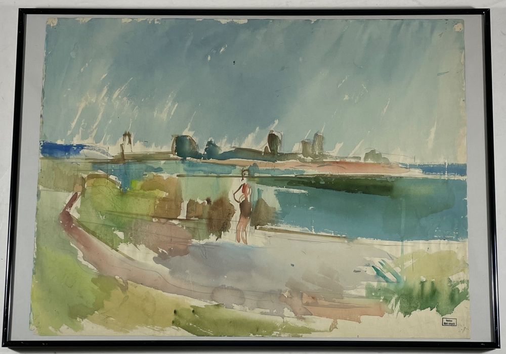 Hans Rohner (1898-1972) grosses Aquarell (Gebraucht) in Root für CHF 15 – mit Lieferung auf ...