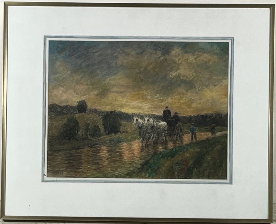 A. Hauser - Pastell Gemälde mit Pferden und Kutschen (Gebraucht) in Root für CHF 19 – mit ...