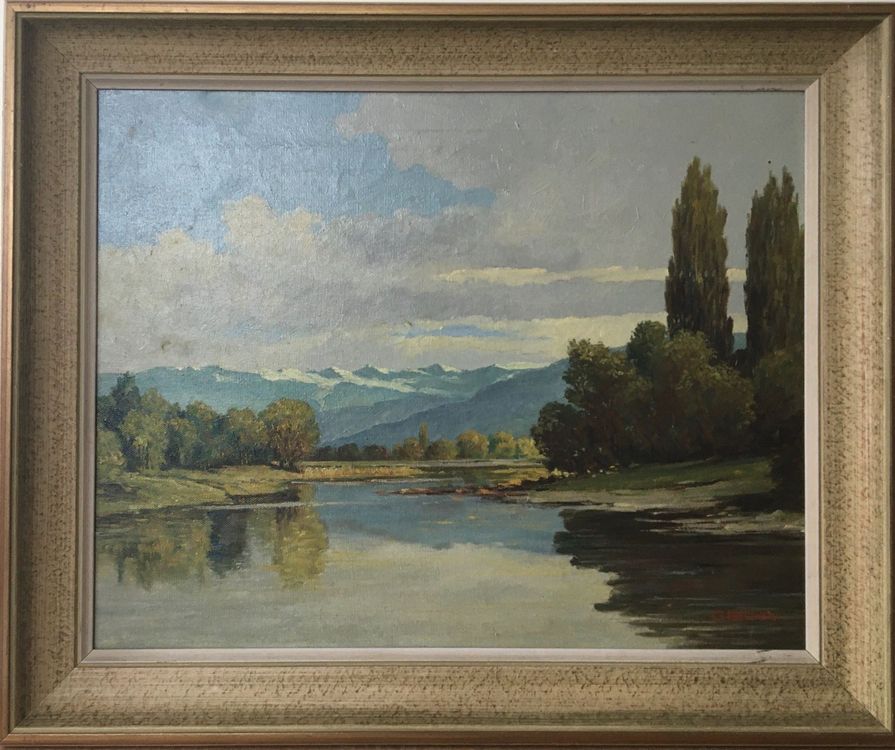 Carl Behr Seelandschaft Gemälde (Gebraucht) in Root für CHF 35 – mit ...