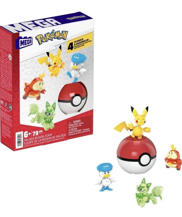 MEGA HPX92 POKEMON PALDEA REGION TEAM PIKACHU QUAXLY FUECOCO (Neu und ...