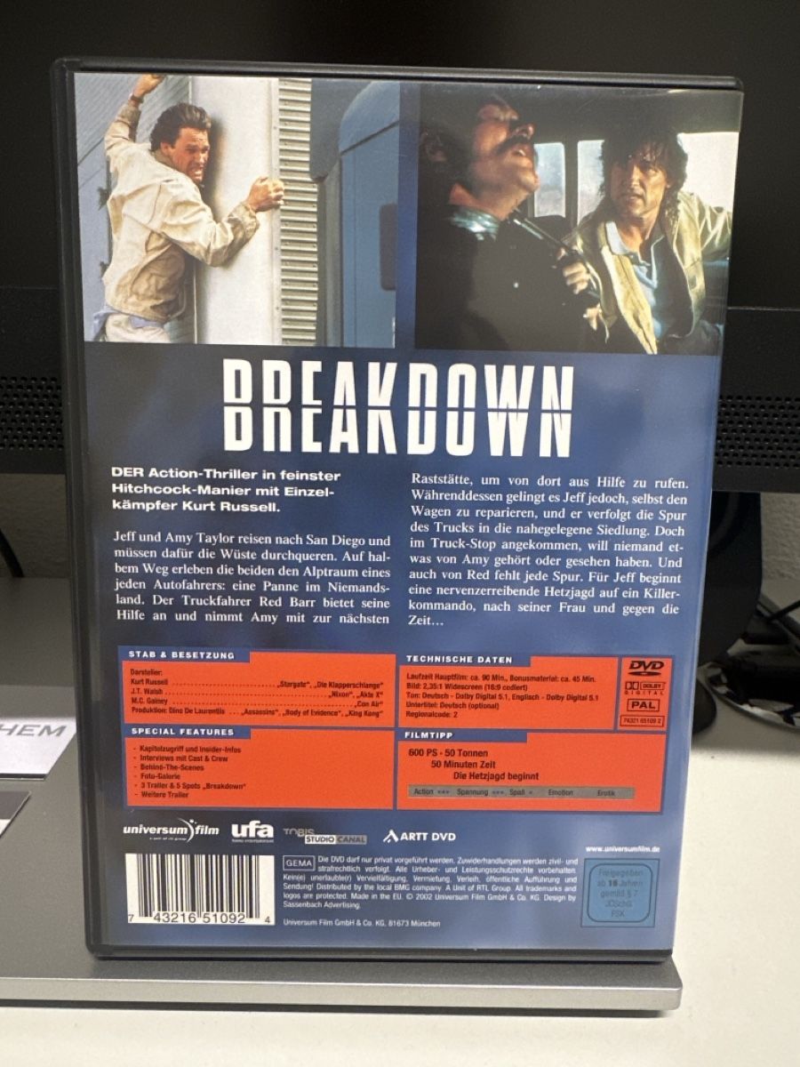 DVD - Breakdown mit Kurt Russell - Spannender Thriller! (Neu (gemäss ...