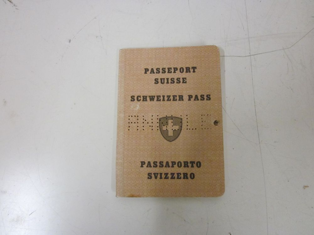 Passeport Suisse Schweizer Pass Passaporto Swizzero 1954 (D'occasion) à ...