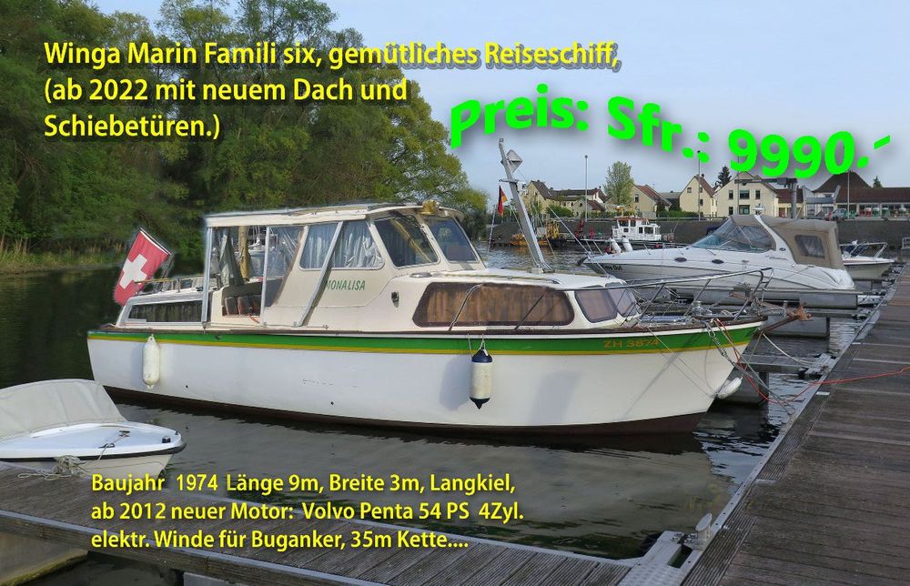 Winga Famili six, ideales Reiseschiff für Flüsse, Kanäle (Gebraucht) in ...