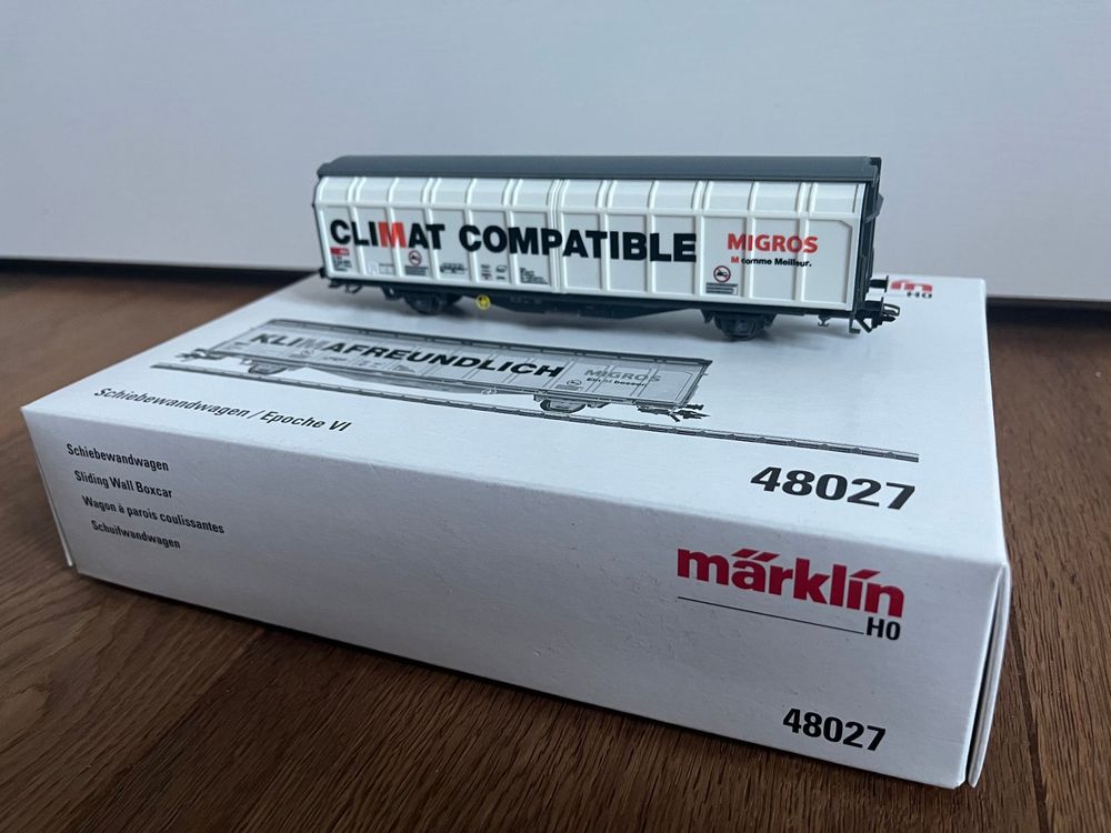 Märklin 48027 - Seltener SBB Cargo Schiebewandwagen "Migros" (Gebraucht ...