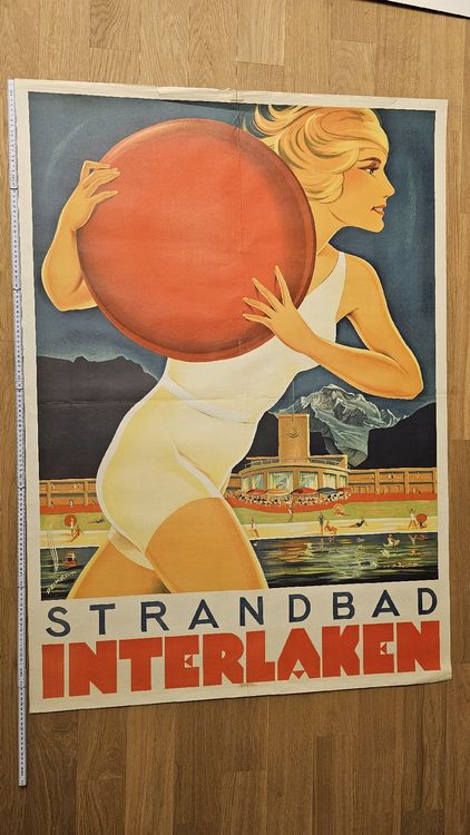 Martin Peikert Interlaken Poster Vintage 128x90cm Lithograf | Kaufen ...