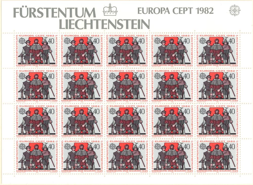 Kleinbogen EUROPA 1982 postfrisch (Neu (gemäss Beschreibung)) in Mellingen für CHF 1 – mit ...