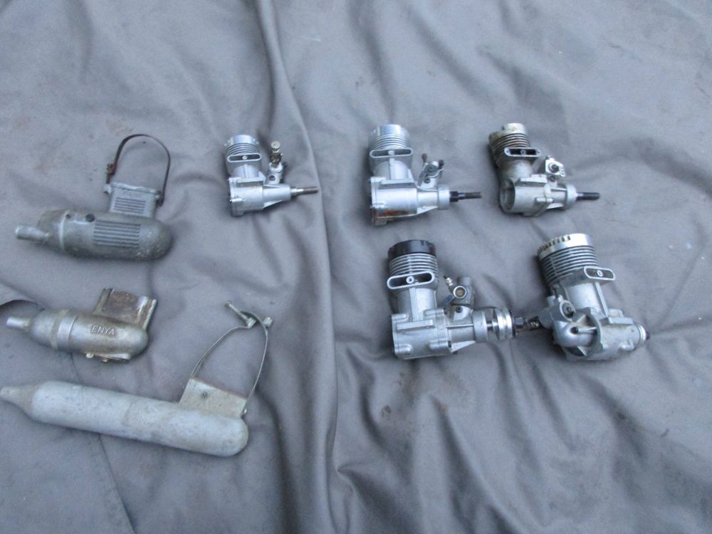5x Verbrenner Modellbau Motoren OS 20 50 60 60und ENJA 45 (Defekt) in ...