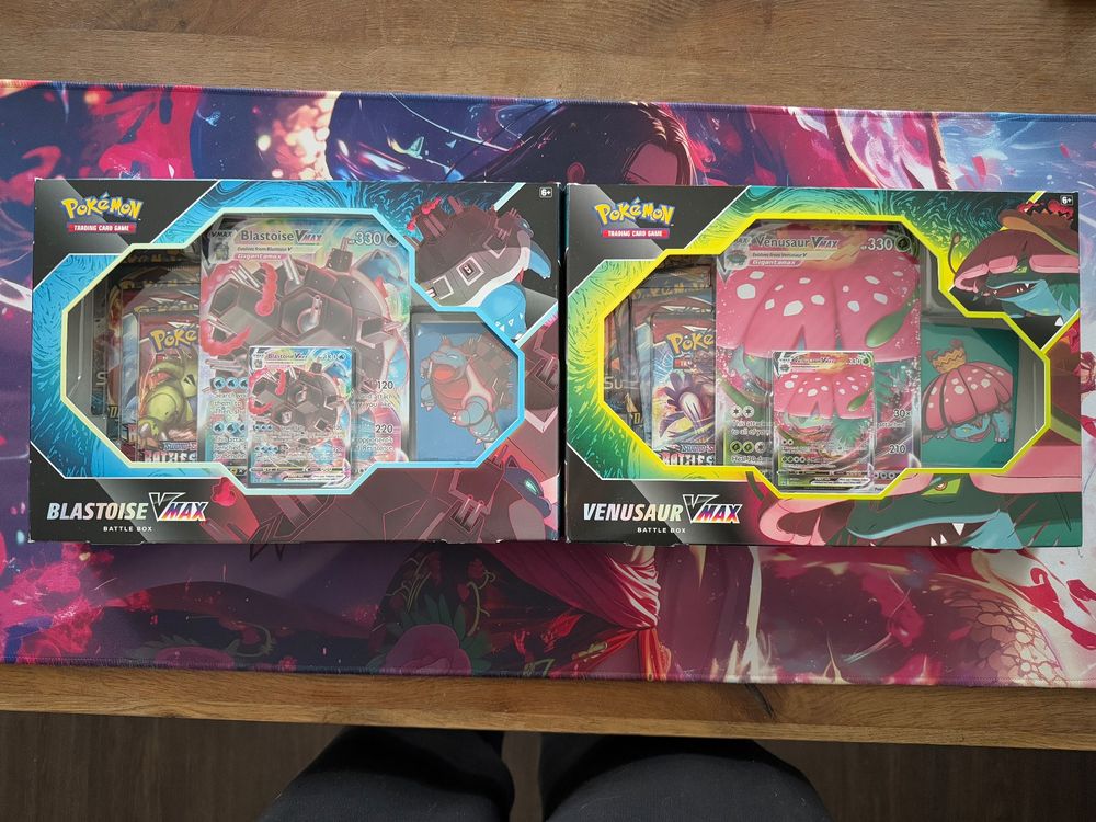 Blastoise VMAX + Venusaur VMAX Box - EN - OVP - Sun&Moon (Neu und ...