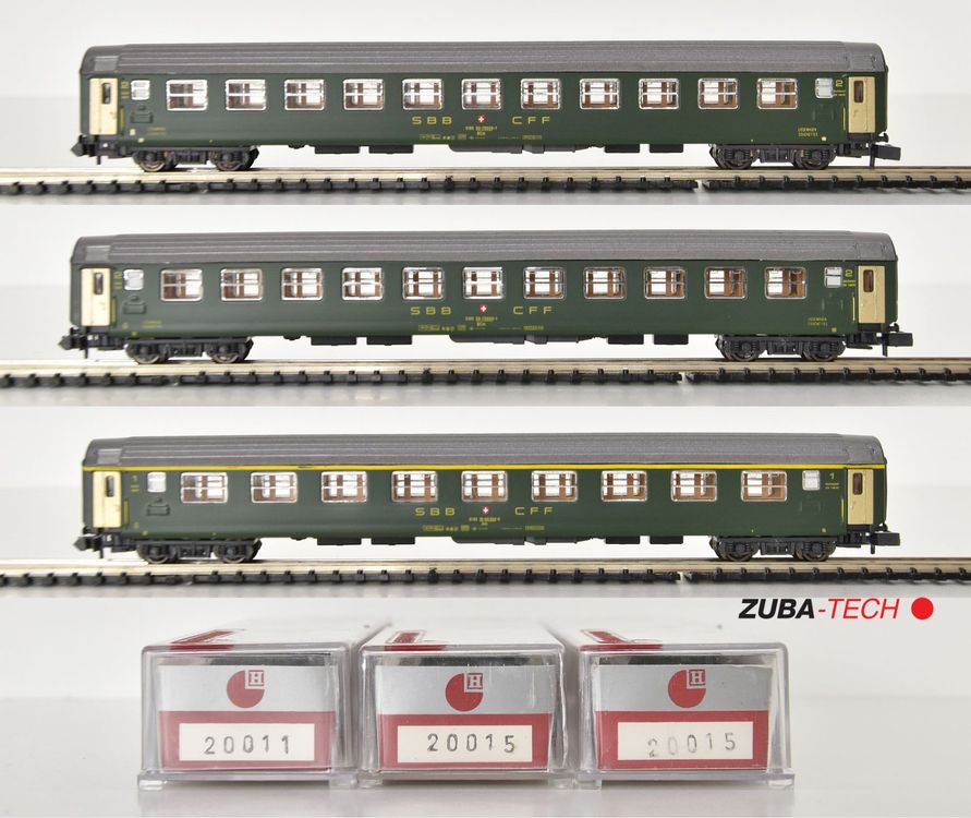 3x Hobbytrain RIC Personenwagen SBB Spur N mit OVP (Gebraucht) in für ...