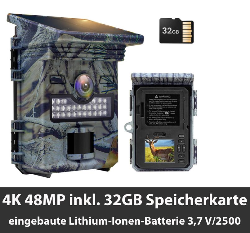 Wildkamera Solar 4K 48MP Nachtsicht Bew… | Kaufen auf Ricardo