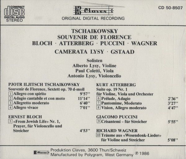 Camerata Lysy Gstaad-Alberto Lysy, Paul Coletti,Antonio Lysy (D ...