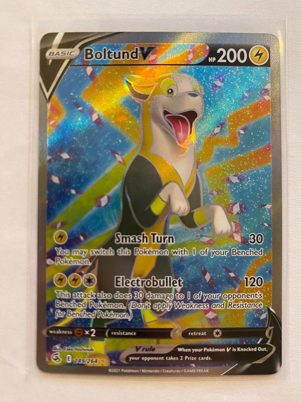 Pokemon Boltund V 249/264 Fusion Strike EN (Neu (gemäss Beschreibung ...