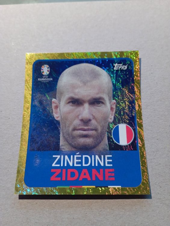 TOPPS EM Sticker 2024: Legende Zinédine Zidane mit Goldrand! (Neu ...