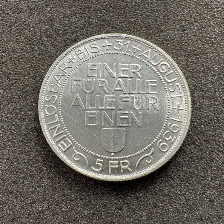 5 Franken Silber Schützentaler Luzern 1939 - 1 | Kaufen auf Ricardo