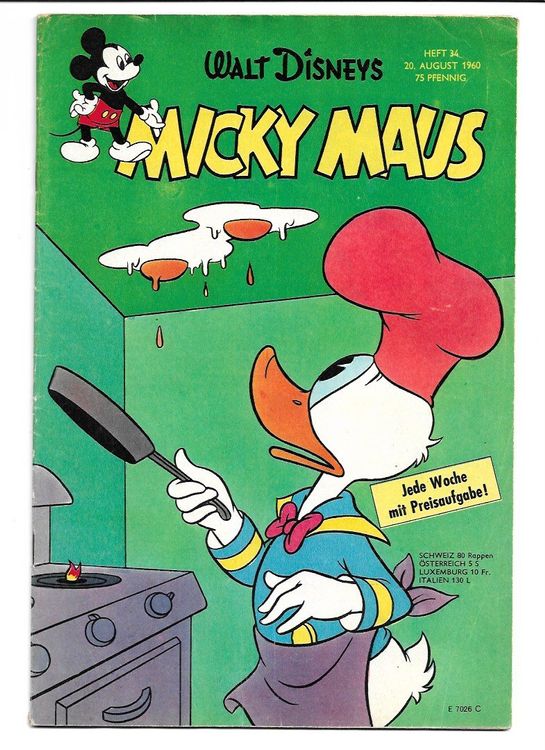 Micky Maus 1960 Heft 34 mit Donald Duck Story, Barks, Ehapa | Kaufen ...