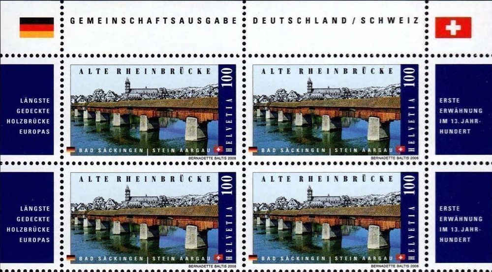 Viererblock Alte Rheinbrücke Säckingen** (Neu (gemäss Beschreibung)) in Dottikon für CHF 5 – mit ...