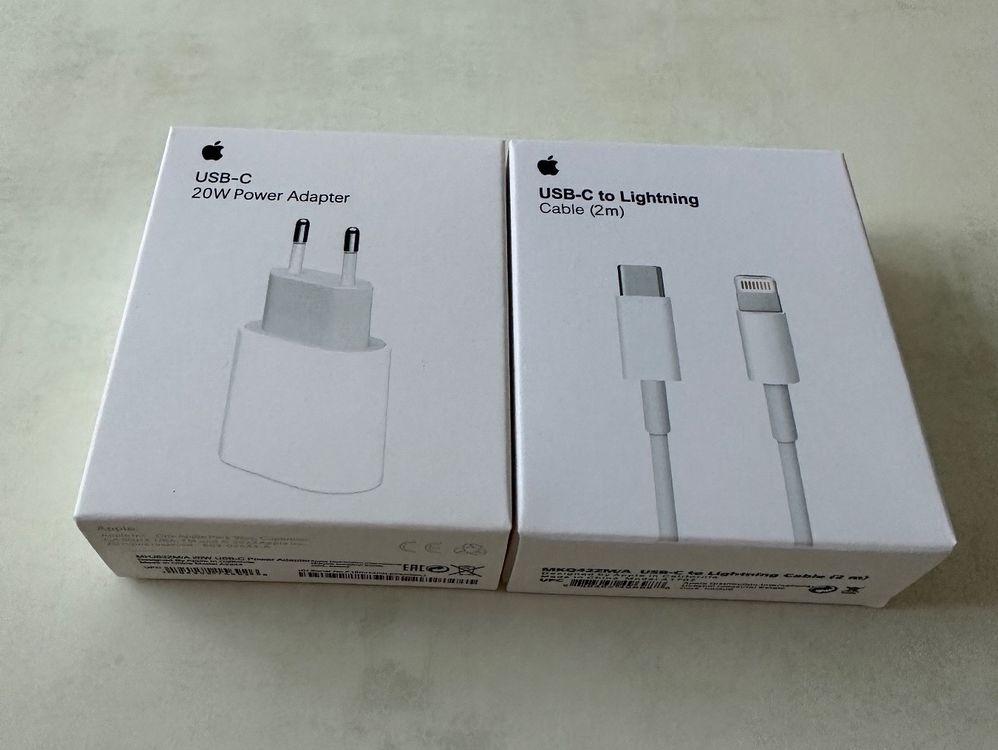 Apple 20Watt USB Adapter+2 Meter Apple USB-C Lightning kabel (Neu und originalverpackt) in ...