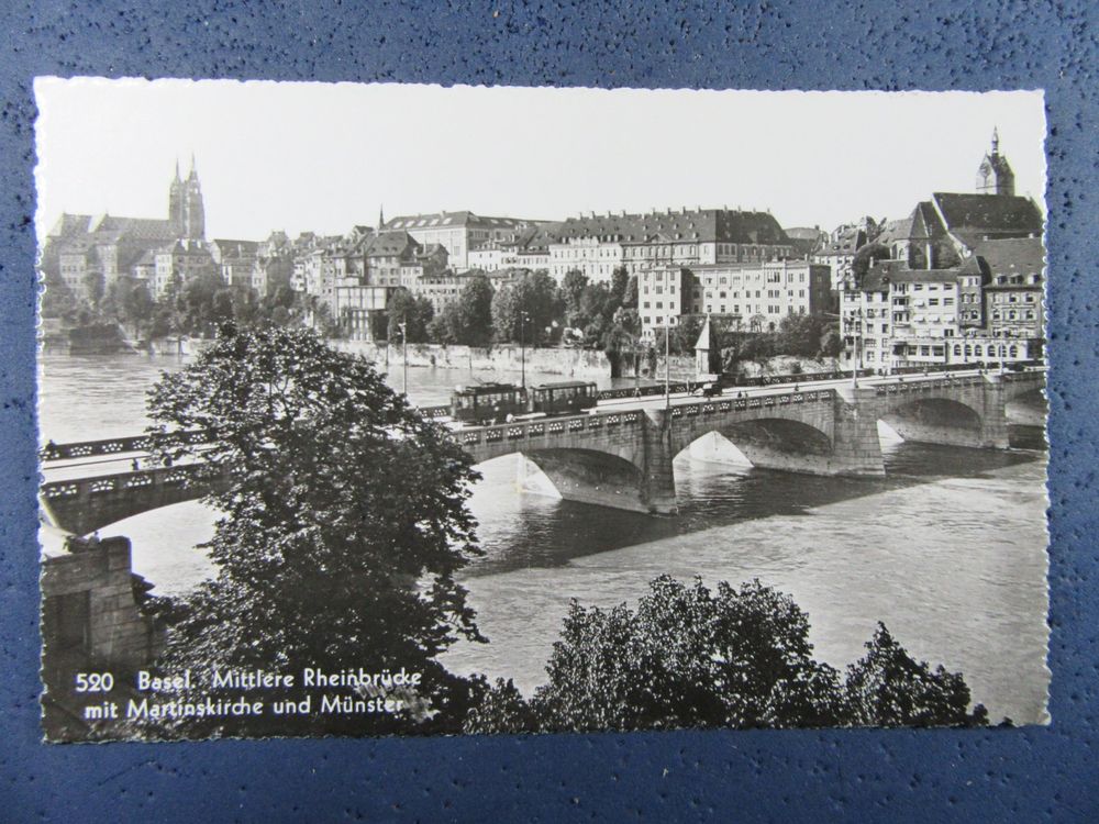 BASEL 1939 MITTLERE RHEINBRÜCKE MARTINSKIRCHE MÜNSTER AK BS (Gebraucht) in Ettingen für CHF 0.45 ...