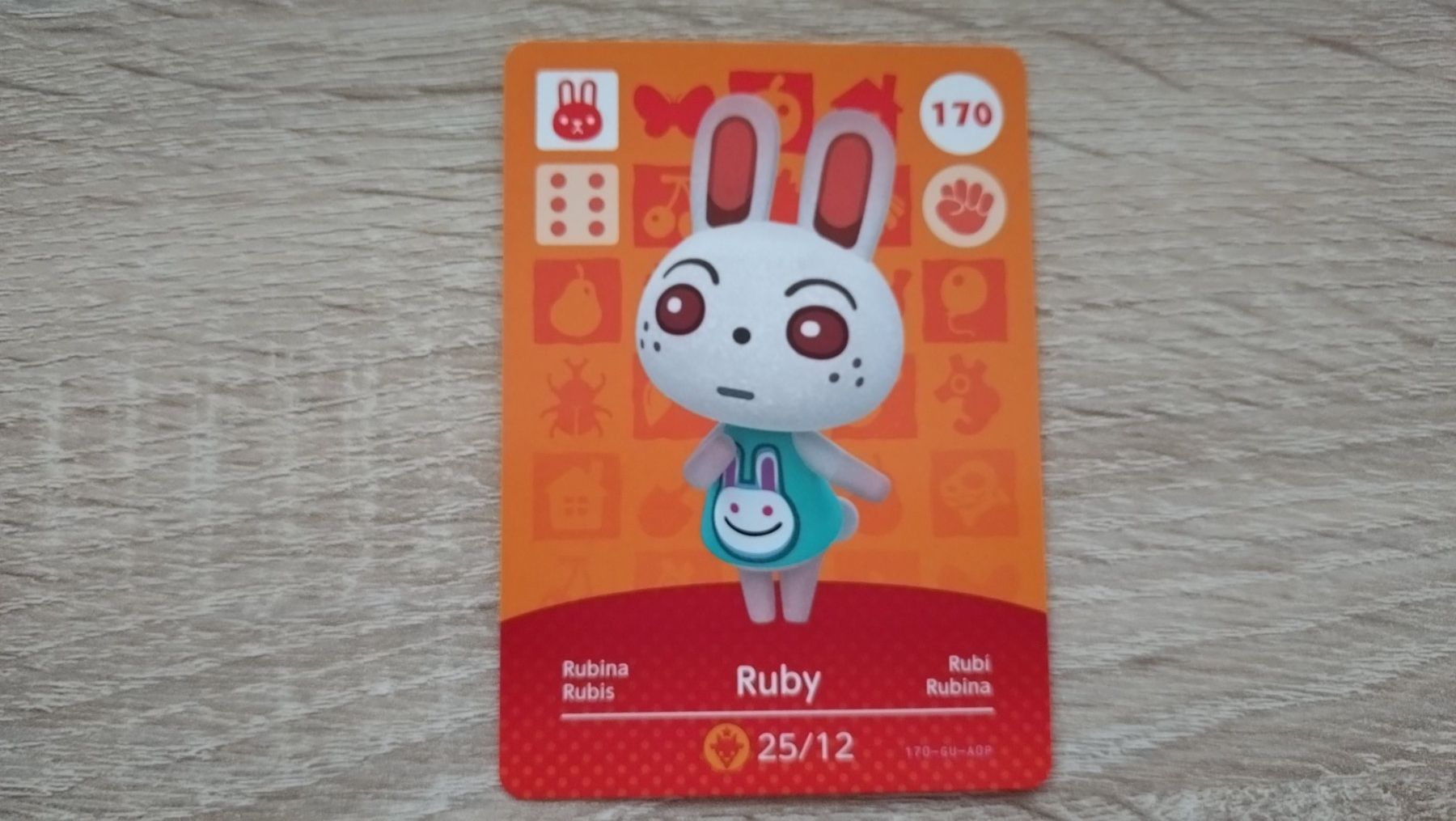 Animal Crossing amiibo Karte, Ruby / Rubina, Nr. 170 (Neu (gemäss ...