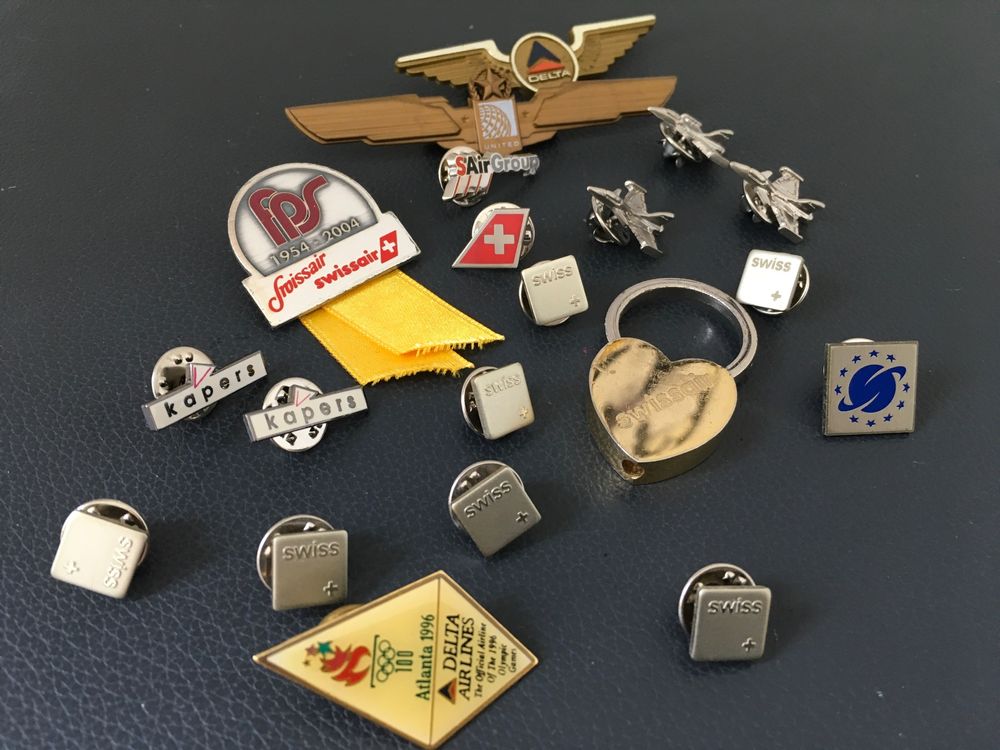 Diverse Anstecknadeln/Pins Swissair Delta Olympic Atlanta (Gebraucht ...