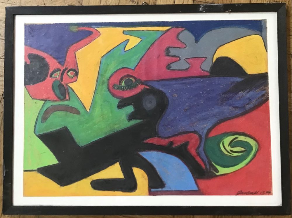 Sehr Interessante Mischtecknik Unleserlich Signiert | Kaufen auf Ricardo