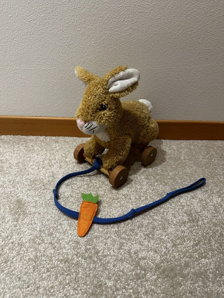 TCM Tchibo Holz-Zieh-Hase mit Karotte für Ostern Top Zustand (Gebraucht ...