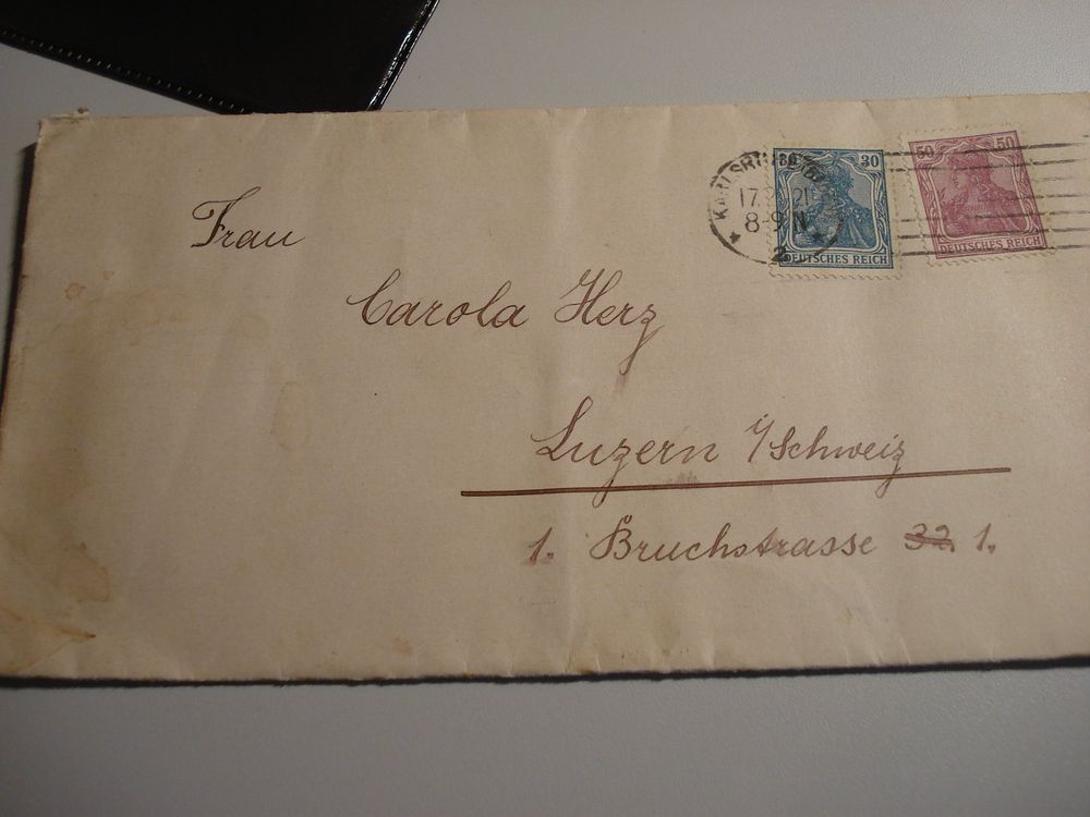 Brief Dt, Reich, 1921, Doppelfrankatur Germania (Gebraucht) in ...