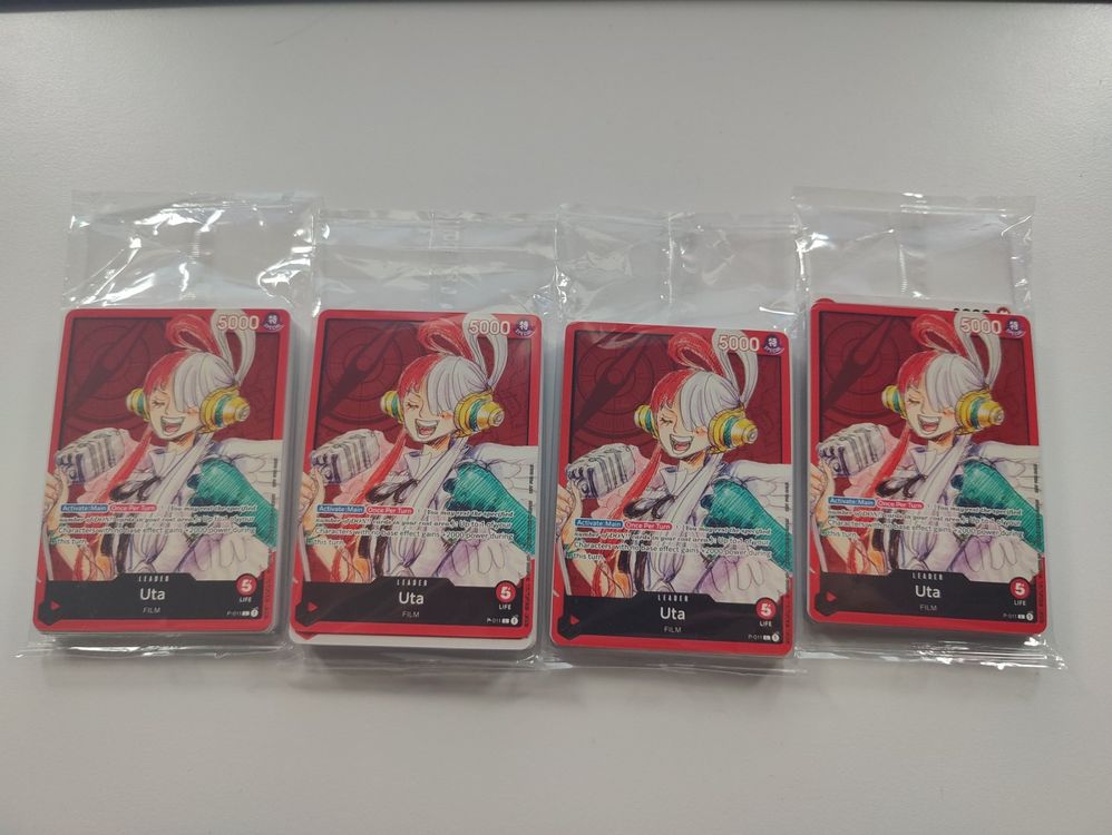 One Piece TCG Uta Promo Playset (4 Promo Booster) (Neu und ...