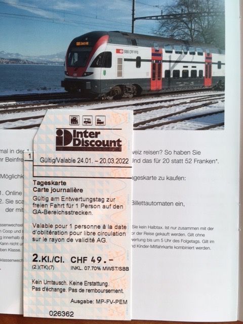 carte journalière cff, Tageskarte sbb (Neu und originalverpackt) in ...