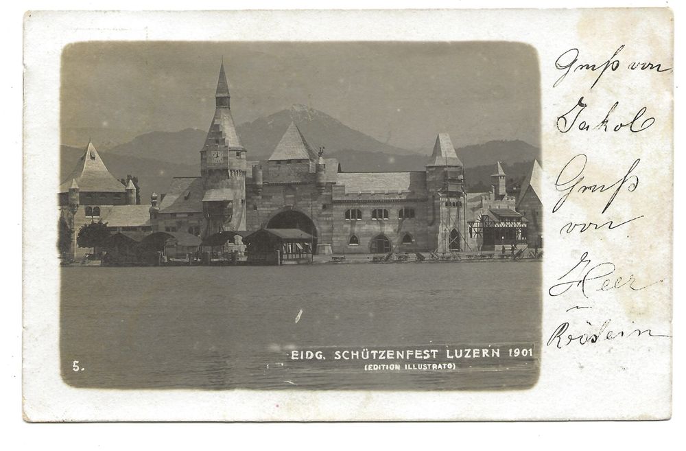 Luzern - Stadt - Eidgen. Schützenfest - echte Foto-AK - 1901 (Gebraucht ...