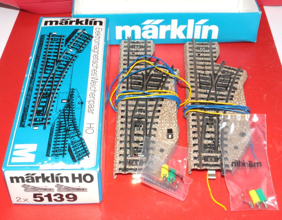 H0 / MÄRKLIN M-GLEISE WEICHEN + OVP / 2x 5139 (Gebraucht) in Allschwil für CHF 10 – mit ...