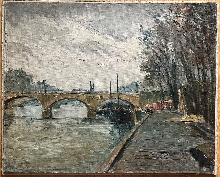 20. J.H. Schweizer Schule Brücken Ansicht Gemälde, Unl. Sig. (Gebraucht) in Root für CHF 19 ...