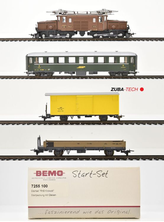 Bemo 7255100 Start-Set der RhB 4-tlg H0m GS Analog mit OVP (Gebraucht ...