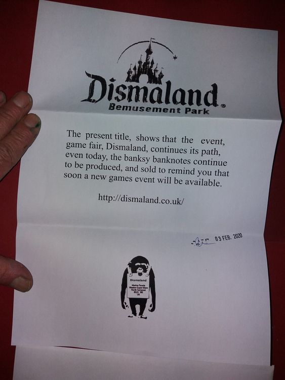 BANKSY echter Dollar ballon mädchen DISMALAND (Gebraucht) in ...