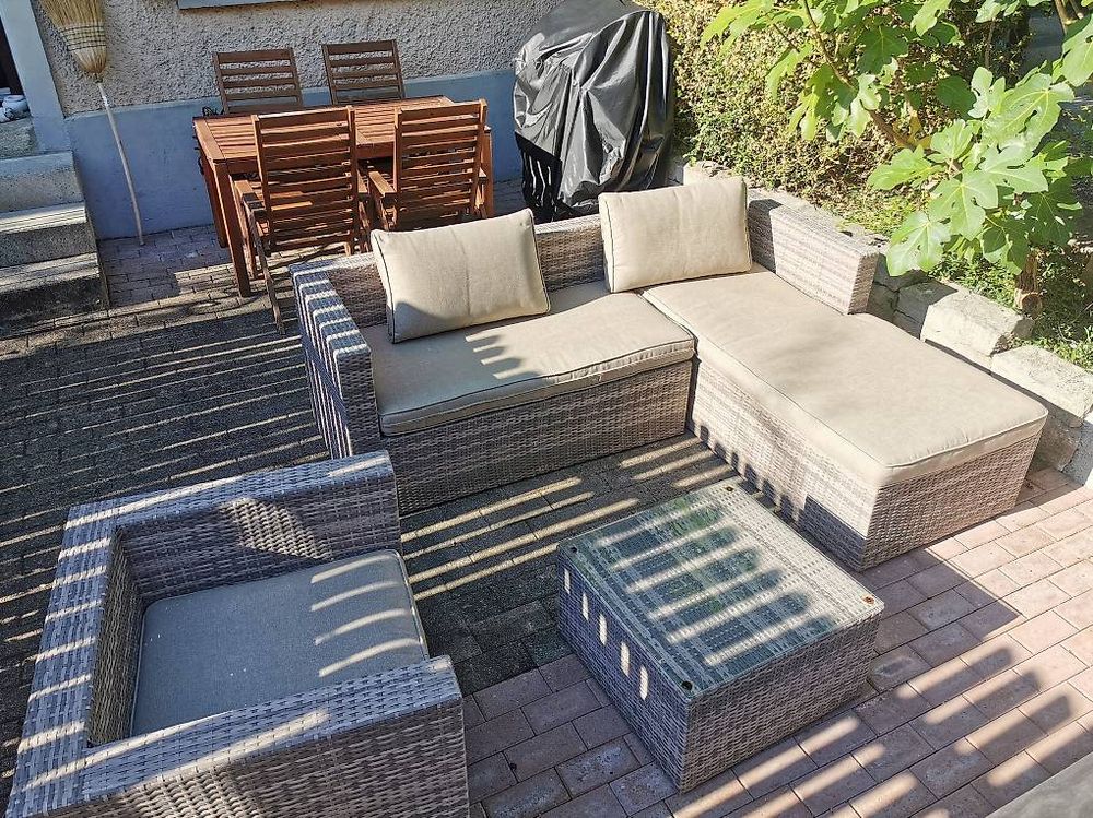 Rattan Gartenlounge (Gebraucht) in Wettingen für CHF 100 – nur Abholung auf Ricardo kaufen